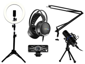 Kit Streaming Game Factor de Audífonos HS-502, Micrófono Gamer MCG700 ...