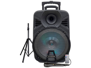 Bocina Audiobox ABX-150S de 3400W , Bafle de 15", Recargable, Bluetooth ...