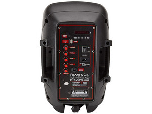 Bocina Power & Co XP-8000 de 4200 Watts, Batería recargable, Radio FM, USB/SD. Color Rojo | pcel.com