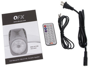 Bocina QFX Quantum PBX-61159BTL de 4,600 Watts PMPO, Batería recargable ...