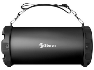 Bocina pórtatil Steren Mini Bazooka, Bluetooth, 3.5 mm, Micro SD. Color Negro. | pcel.com