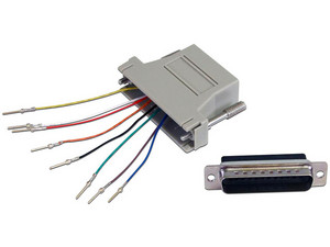 Adaptador Convertidor Modular Serial DB25 a RJ45 Macho a Hembra. | pcel.com