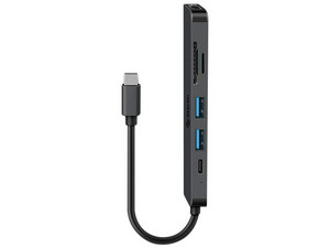 Hub USB Steren Usb-4740, 6 en 1, de USB-C a HDMI, USB-A, SD. | pcel.com