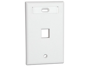 Placa de pared LEVITON 42080-1WS de 1 salida RJ45, Color Blanco. | pcel.com