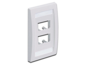 Placa frontal vertical PANDUIT de una salida, acepta 4 módulos Mini-Com ...