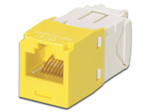 Jack Panduit CJ688TGOR cat6, RJ45. Color Amarillo. | pcel.com