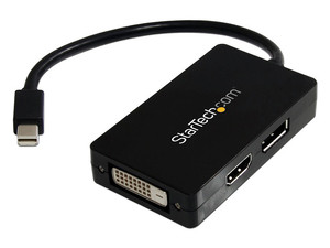 StarTech Adaptador de Video Externo Triple Head Mini DisplayPort a DVI, HDMI y DP | pcel.com