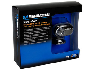 Cámara Web Manhattan Mega Cam con micrófono integrado, resolución de ...