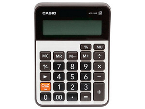 Calculadora Básica Casio MX-120B, 12 dígitos.
