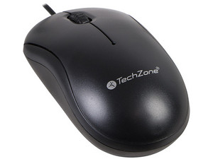 Mouse Óptico TechZone TZMOU01 de hasta 800dpi, USB. Color Negro ...