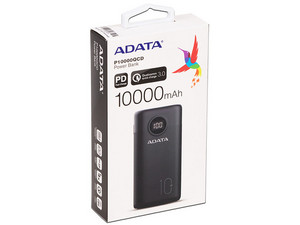 Batería Portátil Recargable ADATA P10000QCD Power Bank de 10,000 mAh con tecnología Quick Charge ...