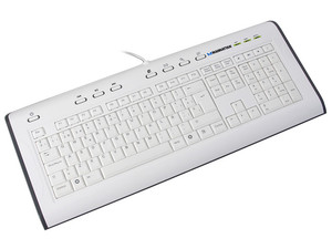 Teclado Manhattan Advanced Multimedia con dos puertos USB. Color Blanco ...