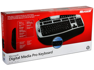 Teclado Microsoft Digital Media Pro Keyboard, Color Negro con Plateado ...