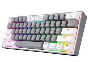 Telcado Mecanico Redragon Fizz Pro, RGB, Switch RED, Color Blanco ...