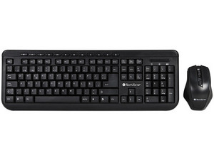 Kit de Teclado y Mouse óptico inalámbrico TechZone TZ16COMB01-INA, USB ...