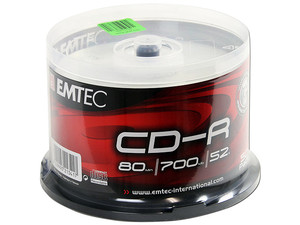 Paquete de 50 CD-R Emtec de 700 MB, 52x. | pcel.com