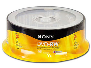 Paquete de 25 DVD+RW SONY de 4.7 Gb, 16x. | pcel.com