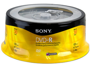 Paquete de 30 DVD-R Sony de 4.7GB / 16X | pcel.com