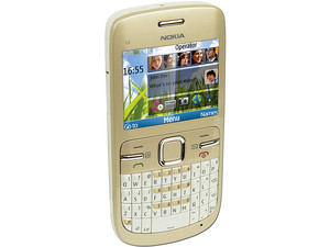 Celular Nokia C3 con teclado QWERTY, cámara de 2 MP y conexión Wi-Fi. Color Dorado. Región 4 ...