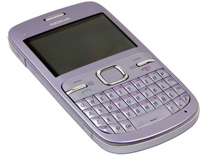 Celular Nokia C3 con teclado QWERTY, cámara de 2 MP y conexión Wi-Fi. Color Lila. Región 4 ...
