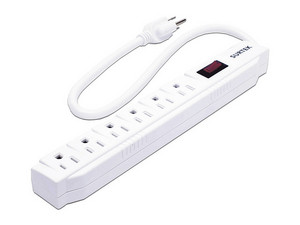 Multicontacto con Supresor de Picos Surtek de 6 Contactos NEMA 5-15R1 ...