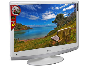 Televisión LCD LG FLATRON Modelo M2762D-WM de 27" HDTV. Color Blanca ...