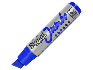 Marcador Permanente Azor Signal Jumbo, color azul. Paquete con 4 piezas ...