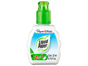 Corrector Paper Mate Liquid Paper, 2 en 1, Esponja aplicadora, Punta ...