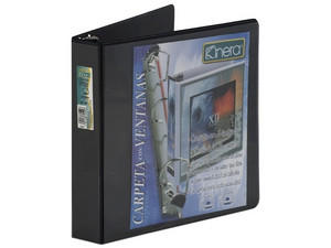 Carpeta Kinera Tamaño Carta 1/2", Arillo en O. Color Negro | pcel.com