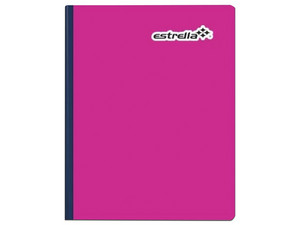Cuaderno Estrella de 100 Hojas, Cocido, Universitario, Color Rosa ...