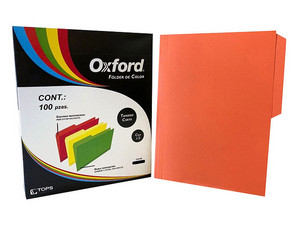 Folder Oxford 1/2 Ceja, Tamaño Carta, Color Naranja, Caja con 100 ...