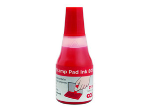 Tinta para sellos Barrilito tipo gotero, color Rojo, 25ml. | pcel.com