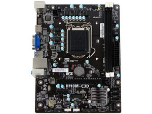 T. Madre ECS H110M-C3D, ChipSet Intel H110, Soporta: Intel Core i7/Core i5/Core i3/Pentium ...