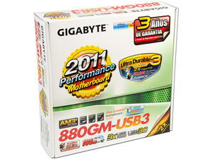T. Madre Gigabyte GA-880GM-USB3, ChipSet AMD 880G, Soporta: Phenom II ...
