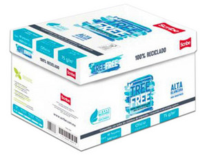 Papel Oficio Scribe Tree Free, Reciclado, Caja con 5000 Hojas. | pcel.com