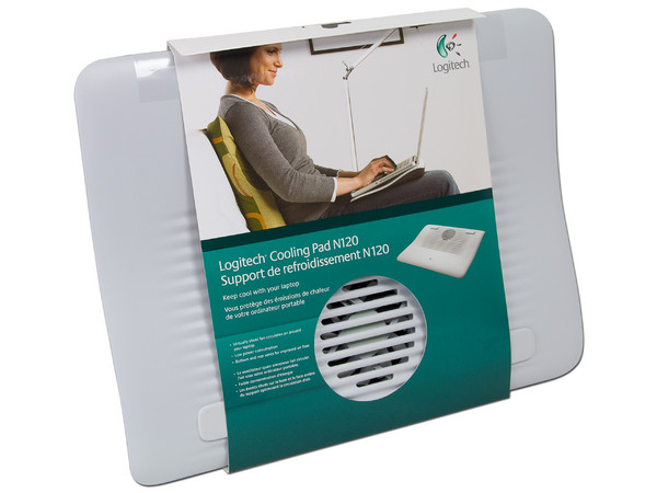 Base para Laptop Logitech Cooling Pad N120 con un Ventilador.