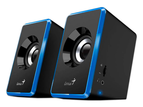 Bocinas Genius SP-U125, Conexión USB, 3.5mm. Color Negro y Azul