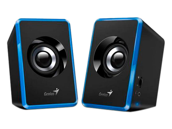 Bocinas Genius SP-U125, Conexión USB, 3.5mm. Color Negro y Azul