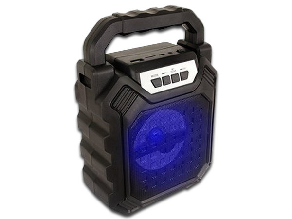 Mini Bocina Perfect Choice, Bluetooth, hasta 10m. Color Negro.