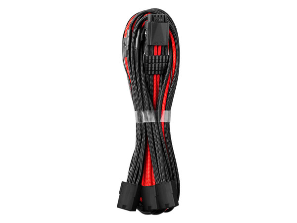 Cable PCI-e Cablemod Pro ModMesh 12VHPWR, 45 cm. Color Negro con Rojo.