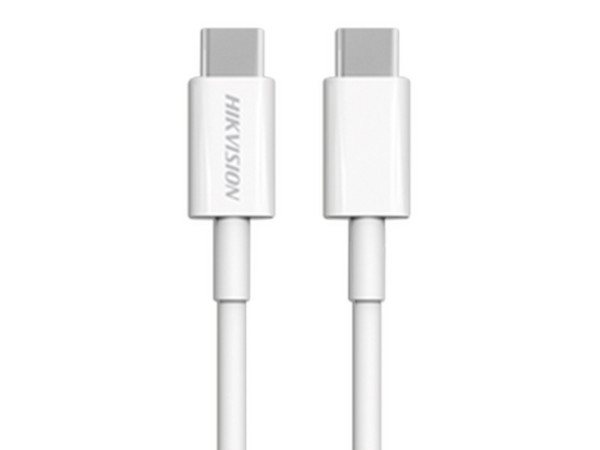 Cable Hikvision USB-C (M-M), 1m. Color Blanco.