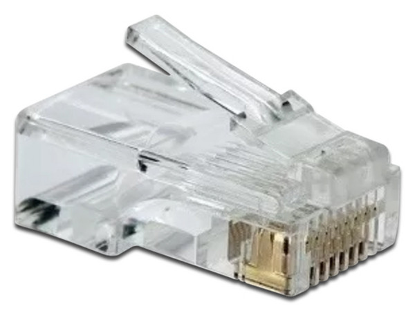 Paquete de 100 Conectores RJ-45, 4 hilos.