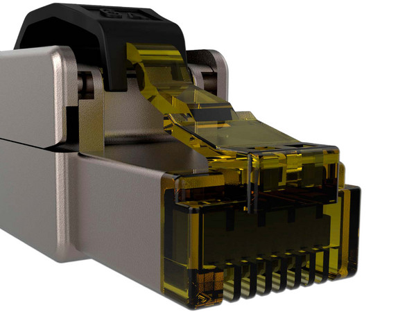 Conector modular Nexxt Solutions, XGiga blindado, Cat6A RJ45, MPTL.