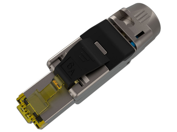 Conector modular Nexxt Solutions, XGiga blindado, Cat6A RJ45, MPTL.