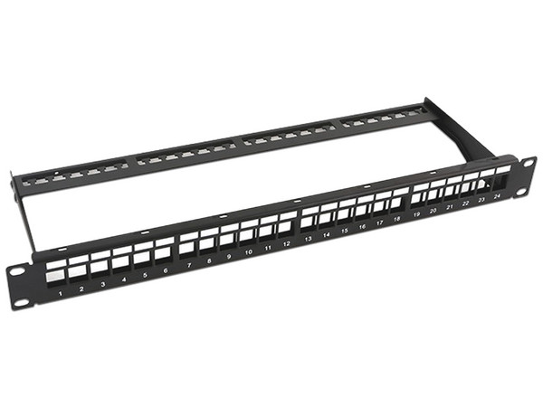 Panel de Parcheo Panduit LP-PP-23-UTP-BK-24P, 24 puertos, 1U.