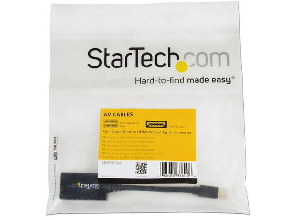 Adaptador StarTech de Mini DisplayPort a HDMI (M-H).