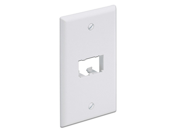 Placa frontal vertical, una salida, acepta dos módulos Mini-Com.