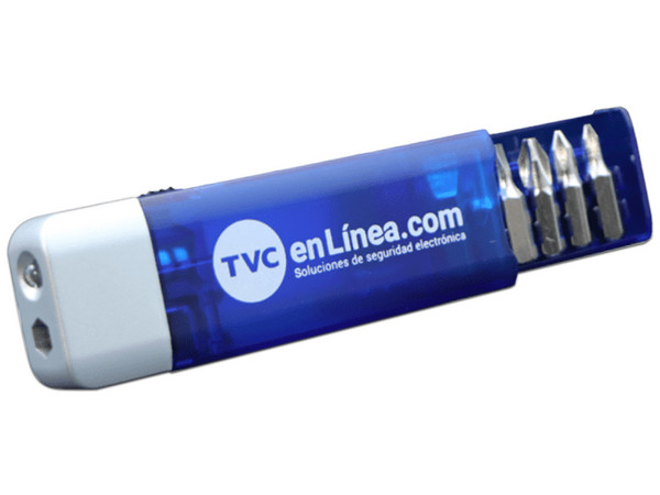 Desarmador Falcor Saxxon MATPRO015 con logotipo TVC. Color Azul