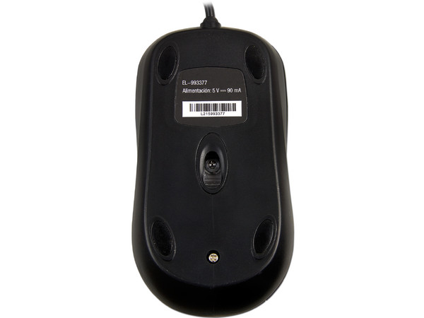 Mouse Óptico Easy Line, hasta 1000 dpi, USB. Color Negro.