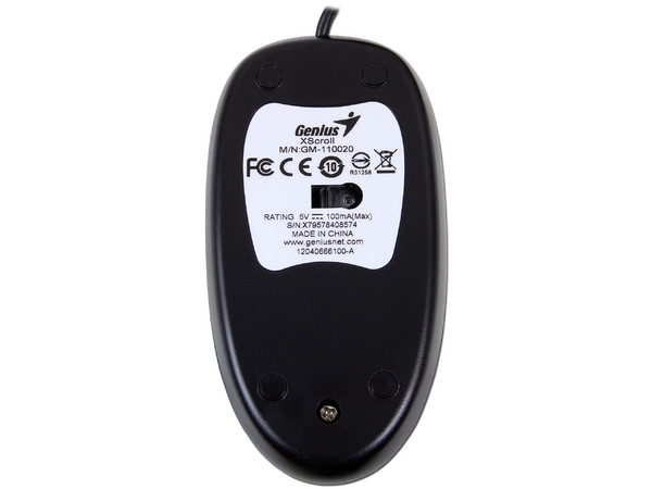 Mouse Genius XScroll óptico, USB. Color Negro